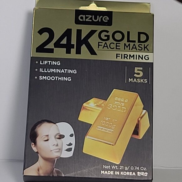 AZURE | Skincare | Azure 24k Gold Firming Face Mask 5 Pack Lifting ...